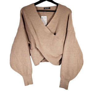 BTFBM | Sweaters | Faux Cross Wrap Sweater Top By Btfbm | Poshmark